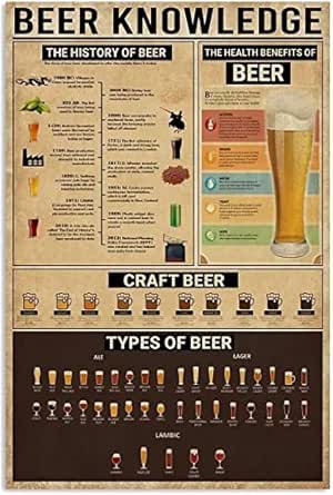 Starotore Craft Beer Metal Tin Signs Vintage Beer Knowledge Posters ...