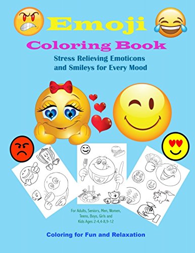 Emoji Coloring Book Stress Relieving Emoticons and Smileys for Every ...
