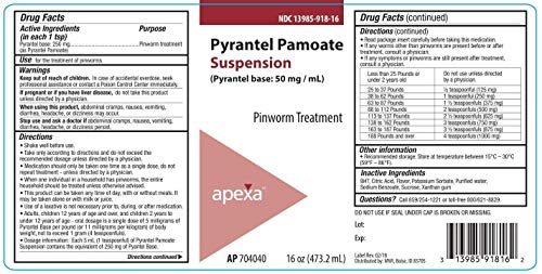 Pinworm Medicine Pyrantel Pamoate...