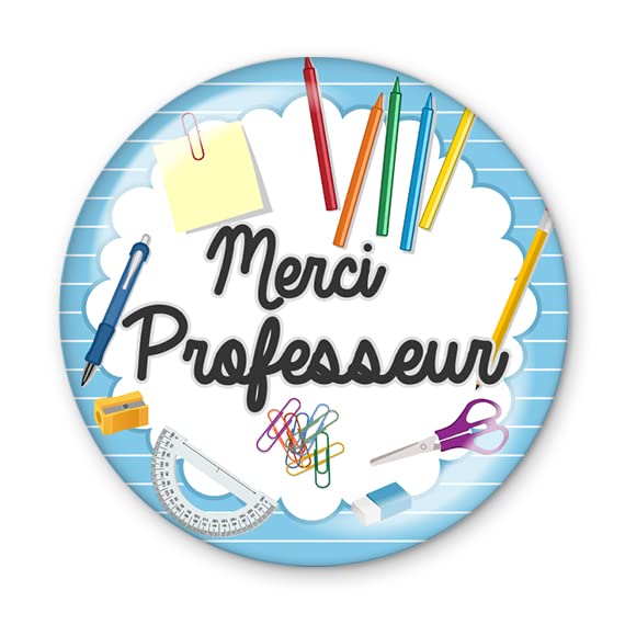 COLLEEN ILLUSTRATIONS Magnet 56mm Merci professeur : Amazon.fr ...