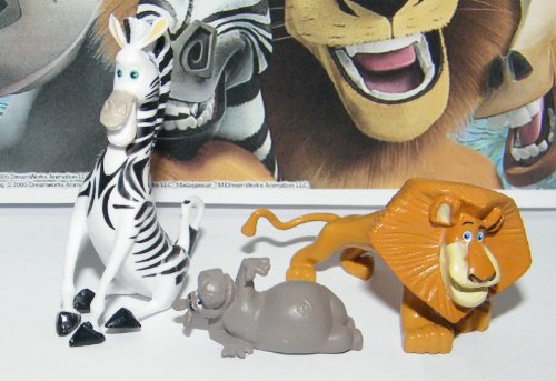 Madagascar Mini Toy Figure Playset with Alex, Marty, Gloria, Melman ...