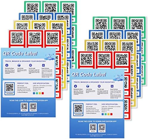 QR Code Labels Intelligent Color Coded Stickers for Inventory Storage ...