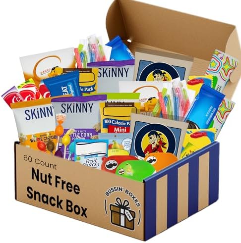 Amazon.com : Peanut Free and Nut Free Snack Box – 60 Count Bulk Pack of ...