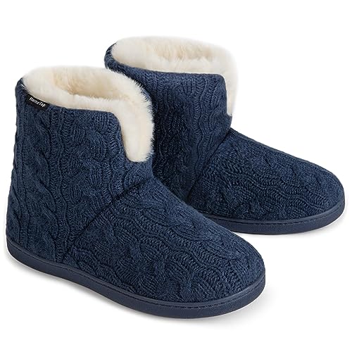 Snapklik.com : HomeTop Cozy Boot Slippers For Women Fuzzy Memory Foam ...
