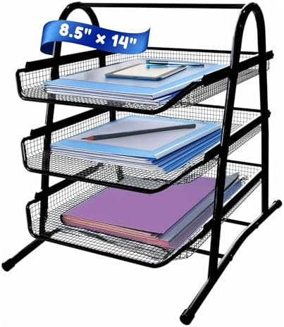 Amazon.com: Simple Houseware 3-Tier Stackable and Sliding Desktop ...