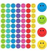Amazon.com : Happy Smile Face Stickers, 1 Inch Large Happy Face Decal ...