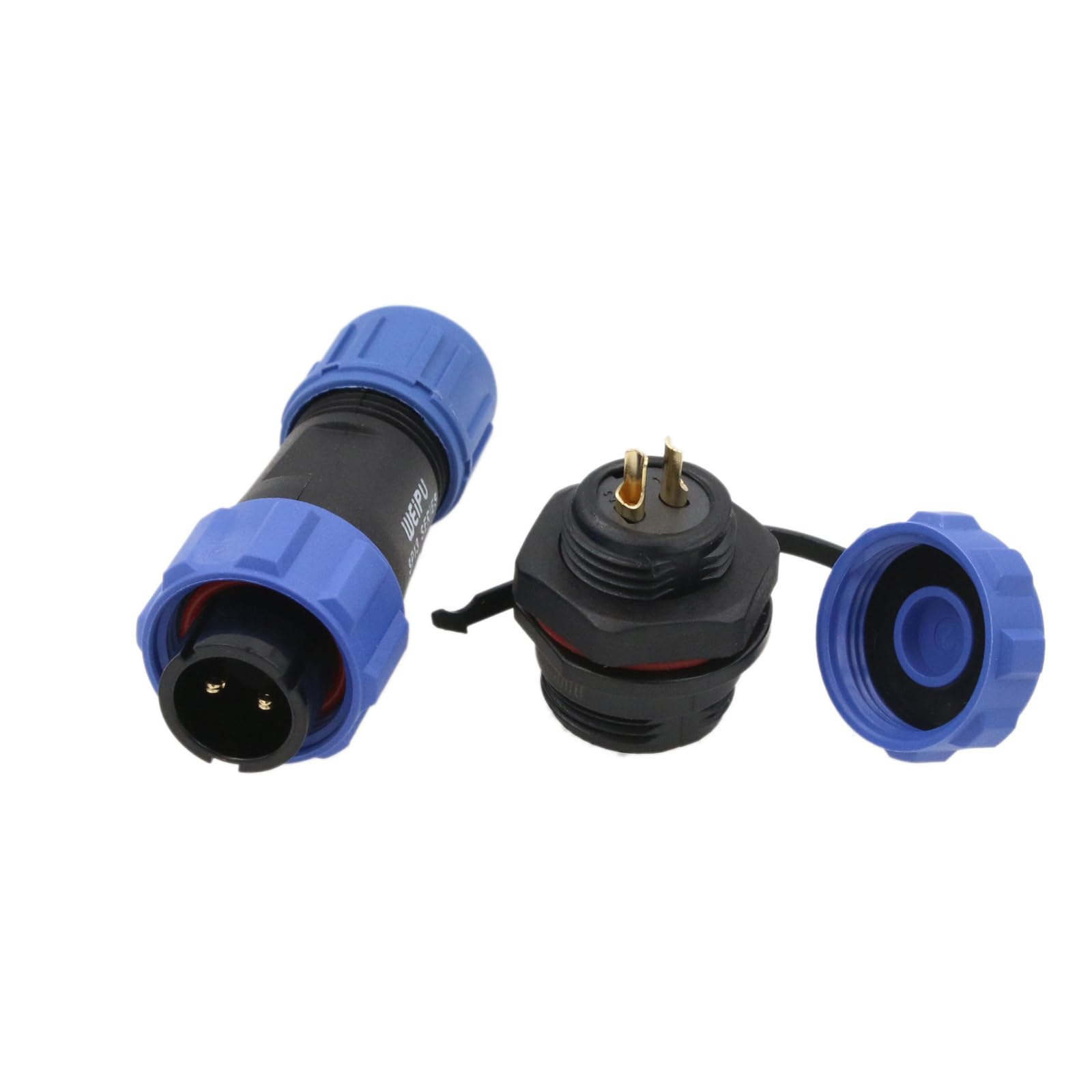 Amazon.com: HangTon SP13 2 Pin Waterproof Electrical Connector, Male ...