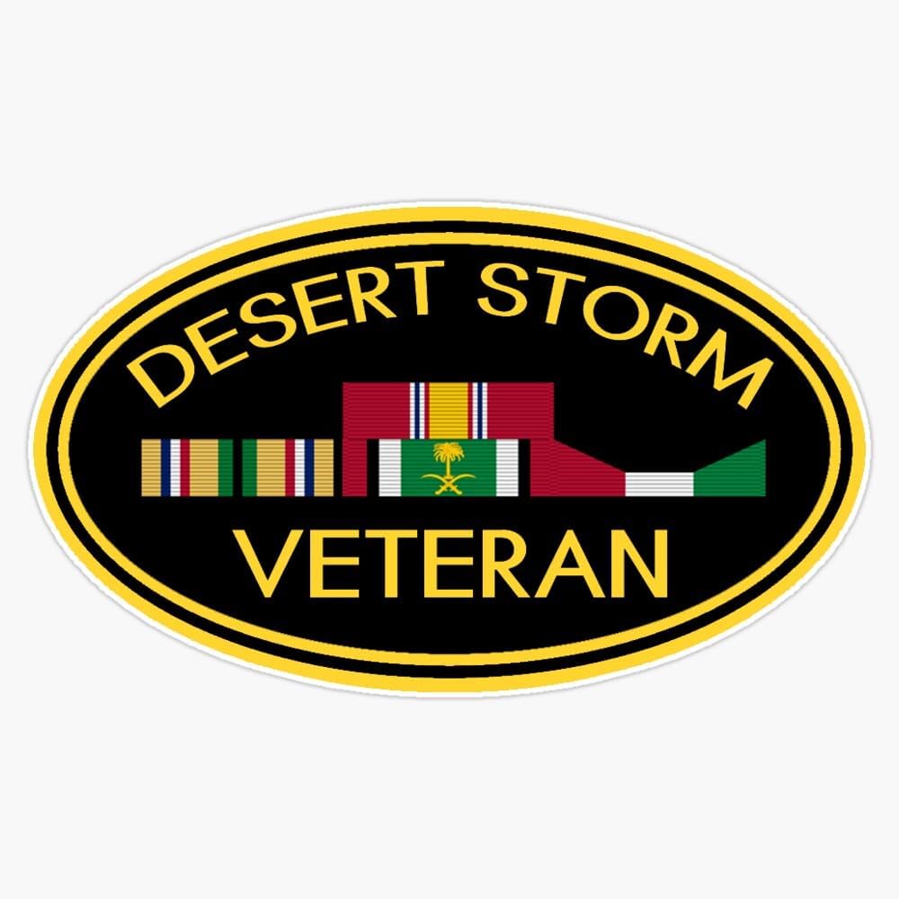 Amazon.com - Desert Storm Veteran Window Bumper Sticker Decal 5"