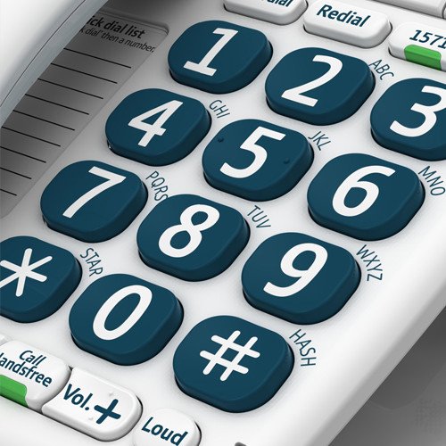 BT BIG BUTTON 200 CORDED TELEPHONE WHITE