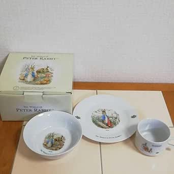 Amazon.co.jp: peter rabbit 3-piece dinnerware set : Home & Kitchen