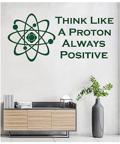 Amazon.com: Think Like a Proton Always Positive Wall Decal Quote ...