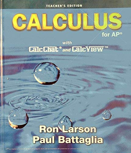 Calculus for AP - Teachers Edition: Ron Larson, Paul Battaglia, Paul ...