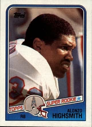Amazon.com: 1988 Topps Football Rookie Card #105 Alonzo Highsmith ...