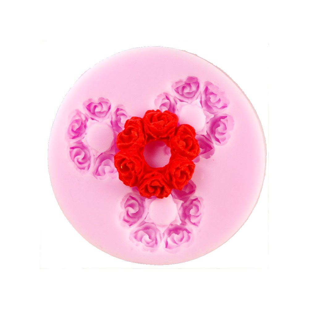 1.1in Mini Rose circe F0175 Fondant Mold Silicone Sugar Mini Mold Craft ...