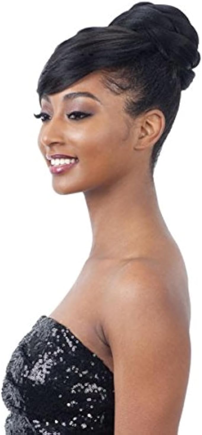 Amazon.com : TWISTED BUN BANG (1B Off Black) - Freetress Equal ...