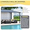 Amazon.com : U-MAX 10' x 14' Outdoor Pergola Gazebo, Wall-Mounted Lean ...