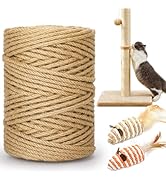 Amazon.com : HezzLuv 164FT/50M Cat Scratching Sisal Rope, 6mm Thick ...