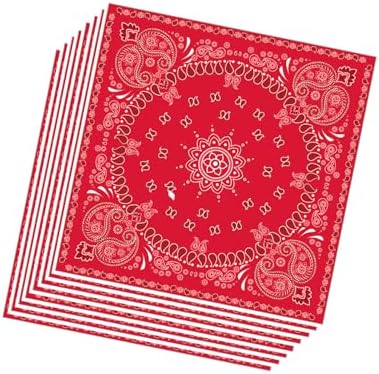 Amazon.com: Teling 200 Pcs 2 Ply Red Bandana Paper Napkins Western ...