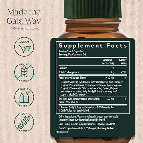 Gaia Herbs Calm A.S.A.P. Stress Support Supplement - with Skullcap ...