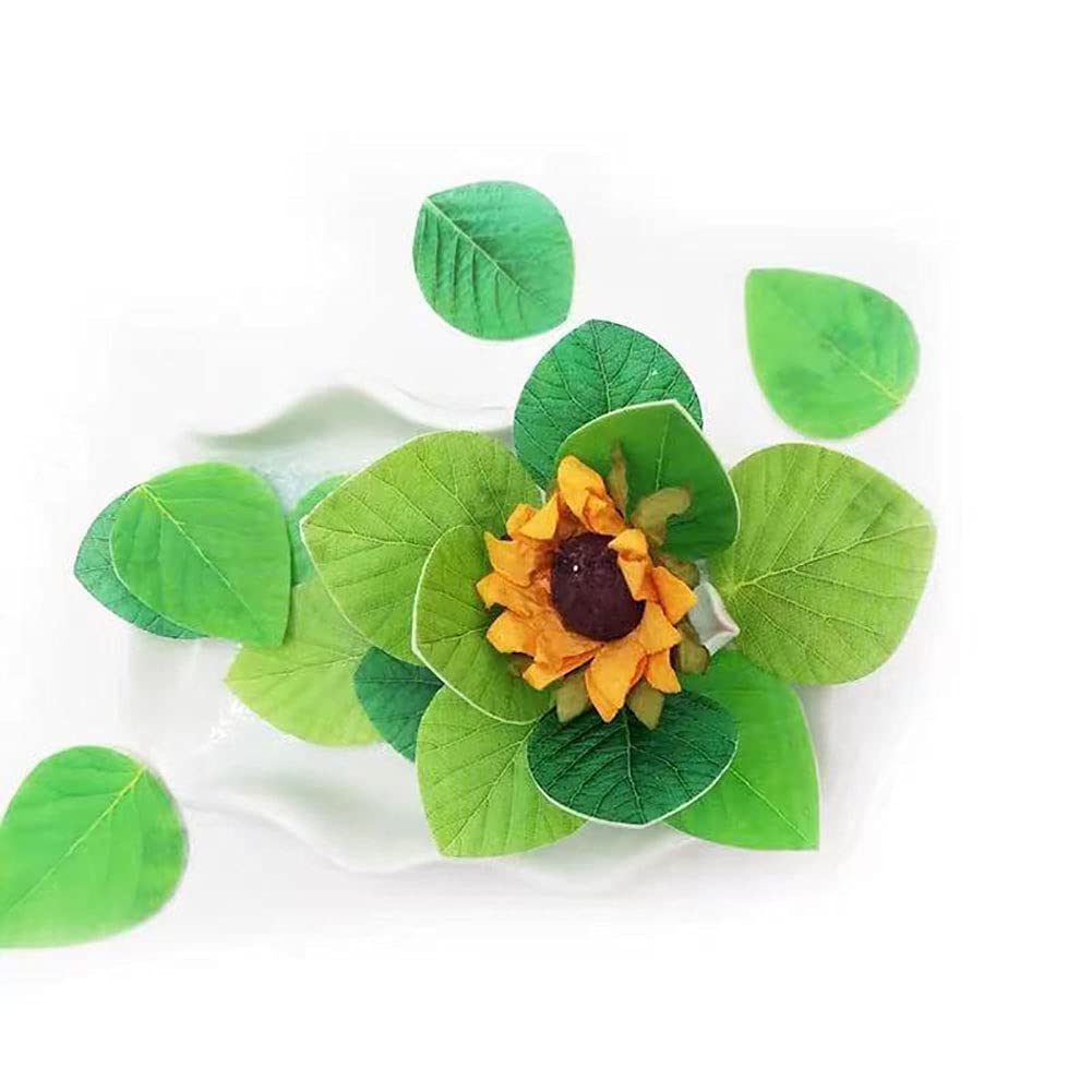 crystalyhj 45pcs Edible Green Leaves Cake Decorations Edible Wafer ...