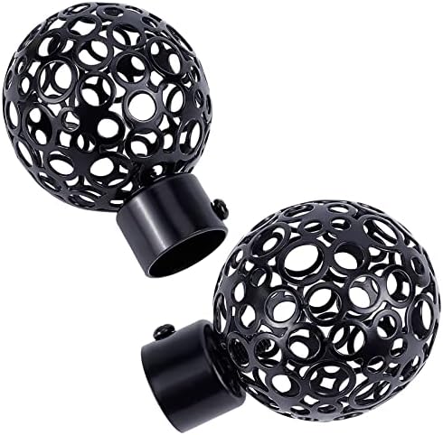 Amazon.com: GORGECRAFT Round Curtain Rod Finials 22mm Drapery Pole End ...