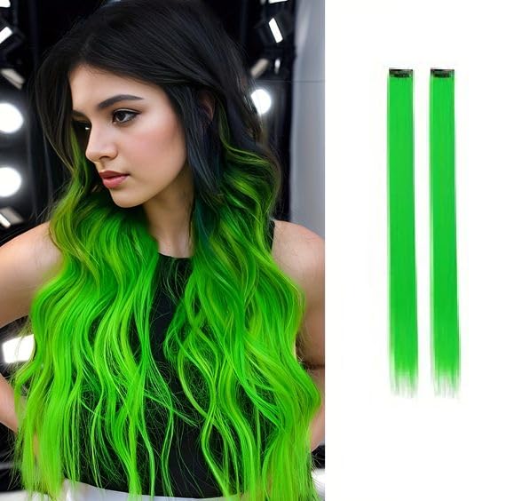 Baal Straight Color Hair Extension |Color Hair Streaks Color Hair ...