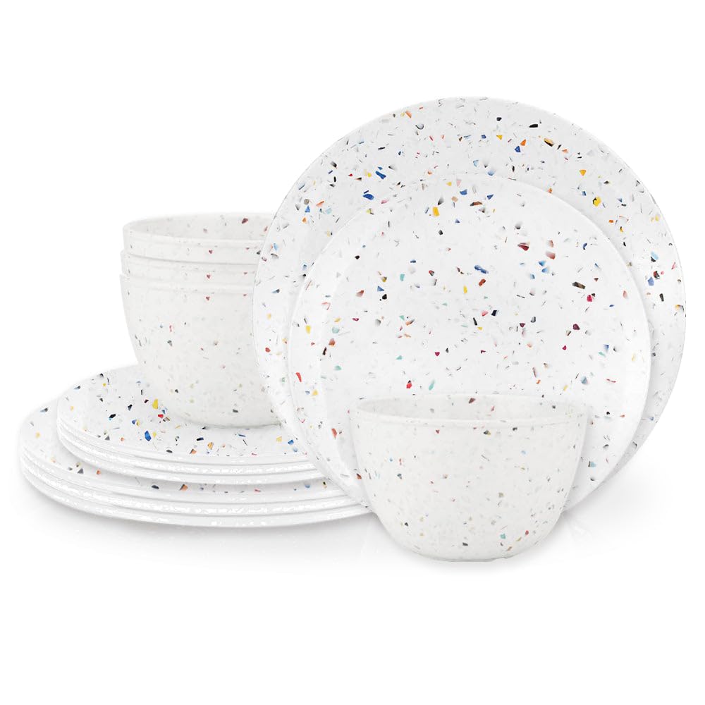 Snapklik.com : Zak Designs Melamine Dinnerware Set, 12-Piece, Service ...