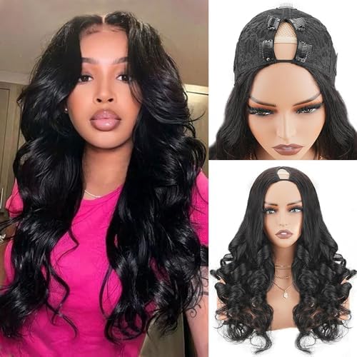 Amazon.com : Mamushow V Part Wigs Human Hair Body Wave 26 Inch Upgrade ...