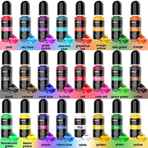 Snapklik.com : Epoxy Resin Pigment - 24 Color Liquid Epoxy Resin Colorant