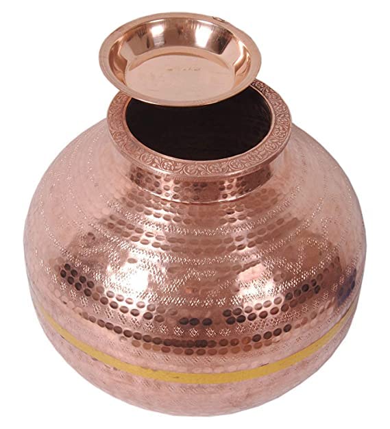 Buy Copper Water Matka - (Set of 1, Red) (15 Litre) Online at Low ...