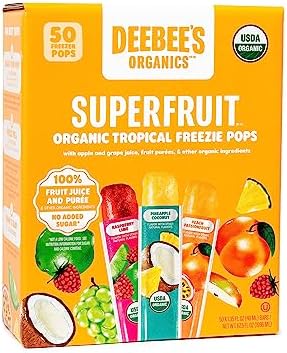 Amazon.com: DeeBee's Organics Classic SuperFruit Freezie Pops, No Added ...
