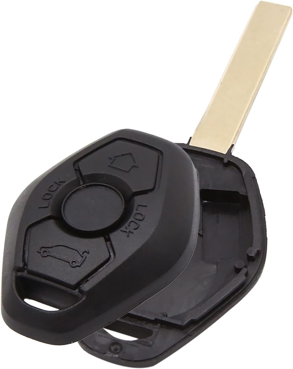Amazon.com: uxcell New 3 Buttons Uncut Insert Key Fob Case Remote Control Shell Replacement for ...