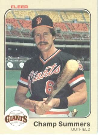 Amazon.com: 1983 Fleer Baseball Card #274 Champ Summers : Collectibles ...