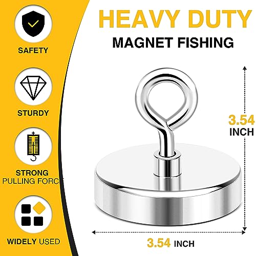 Snapklik.com : DIYMAG Neodymium Fishing Magnets, 1000lbs (453KG ...