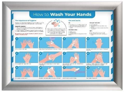 Ths Safety Sign Poster For Hands Washing Guidelines How To | Desertcart ...