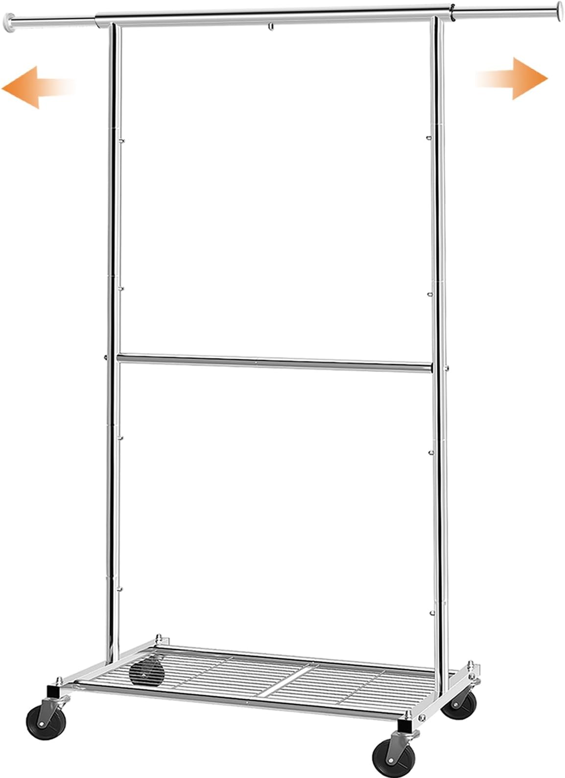 Amazon.com: Econoco Collapsable Rolling Clothes Rack- Heavy Duty ...