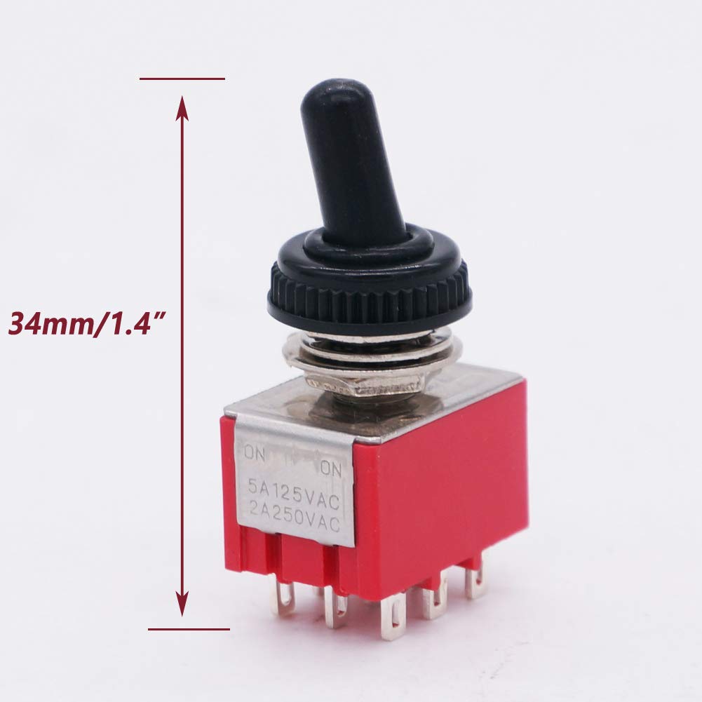 Snapklik.com : Twidec/4Pcs Mini Toggle Switch 3PDT 2 Position 9 Pins ON ...
