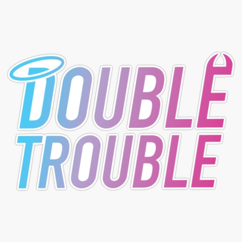 Amazon.com - Double Trouble Merch Bumper Sticker Vinyl Decal 5"