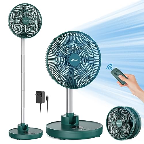 Aluan 12" Quiet Oscillating Fan with 12000mAh Rechargeable Battery ...