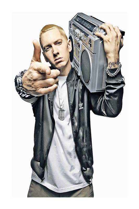 HK PRINTS Eminem Music Wall Poster for Room (12x18 Inch, 300 GSM Paper ...