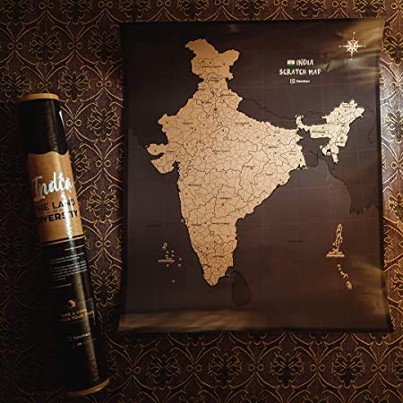 India Travel Scratch Map Limited Edition : Amazon.in: Home & Kitchen