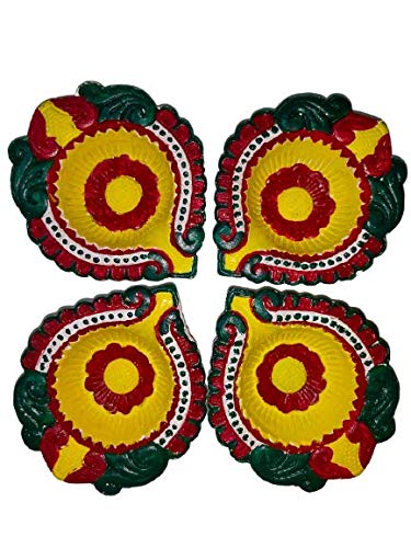 Buy AIO All in One Handmade Soil Mitti Diya Set for Diwali Pooja and ...