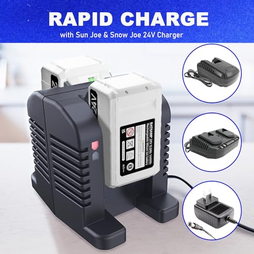 Snapklik.com : 2Pack 60Ah Replacement Battery For Snow Joe Sun Joe 24V ...