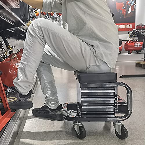 Snapklik.com : BIG RED Rolling Creeper Garage/Shop Seat