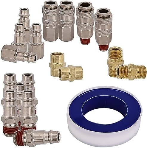 1/4" BSP Air Line Connectors: YOYIAG 19 Pieces Airline Hose Compressor ...