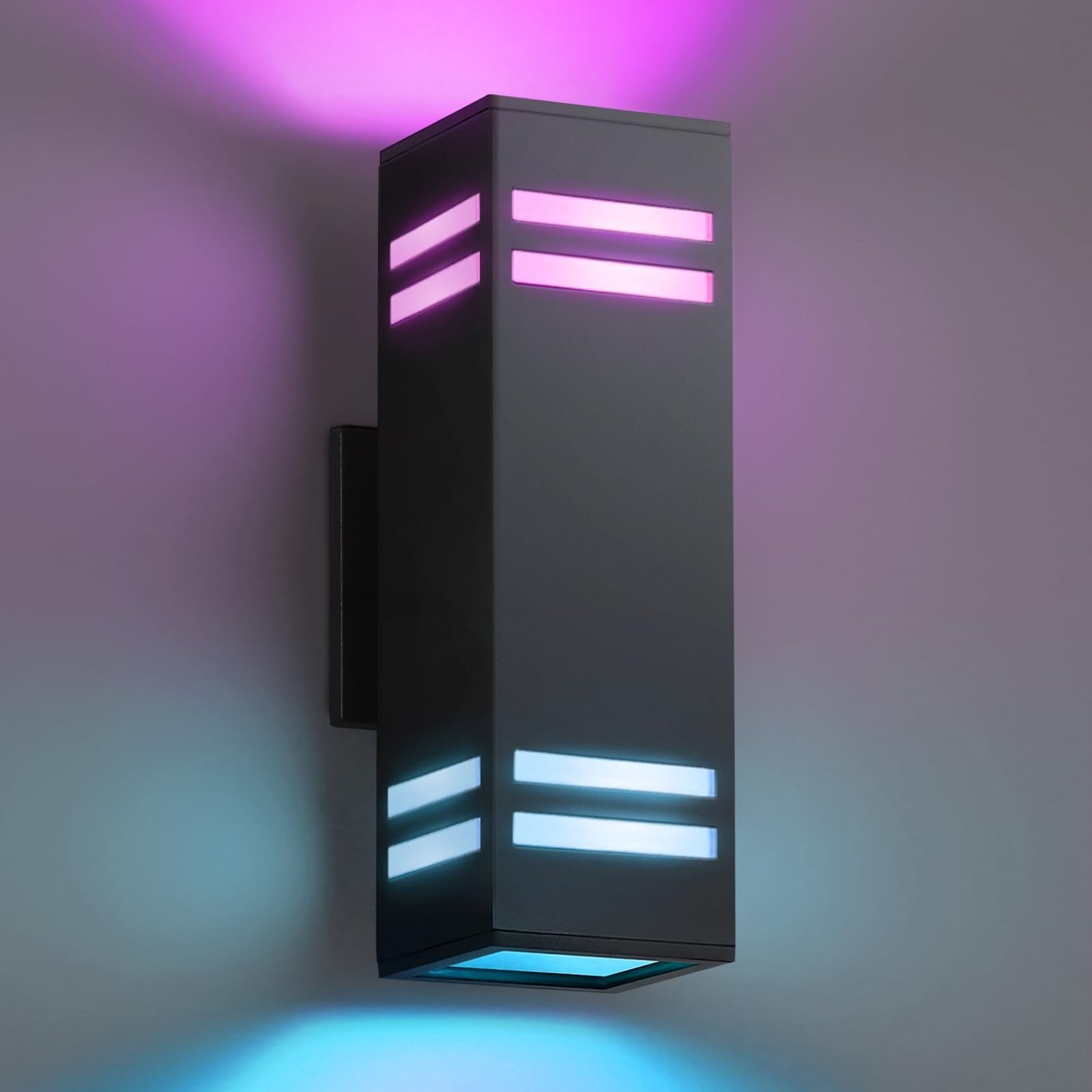 SHIMR Modern RGB Wall Lights Exterior Lights for House, Color Changing ...