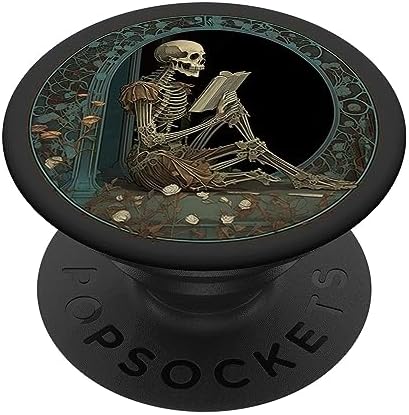 Amazon.com: Book Lover Gothic Bookworm Reading Skull Bones Librarian ...