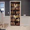 Amazon.com: PLEETS Door Mural Sticker Bookcase 3D Door Sticker Modern ...