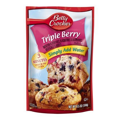 Amazon.com : Betty Crocker Triple Berry Muffin Mix 6.4 Oz Packet (Pack ...