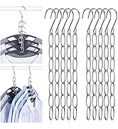 Amazon.com: DTICON Space Saving Metal Chain Clothes Hanger Organizer ...